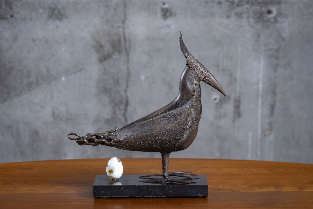 WELDED SCULPTURE OF A BIRD - JF Chen